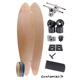 40" kicktail Complete Kit longboard skateboard Blank Longboard Decks ...