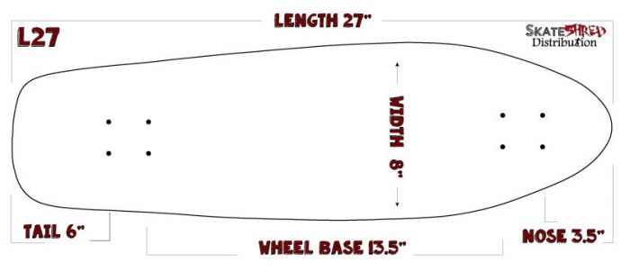 Cruiser Skateboard Template